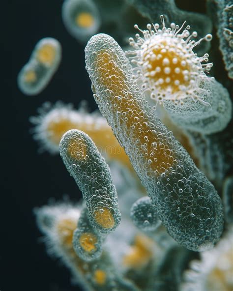 Microbe World Bacteria And Viruses Under The Microscope Ai Generated