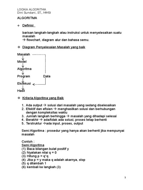 Algoritma Pdf Metode And Bahan Ajar Sains And Matematika