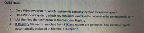 Solved Questions 1 On A Windows System Which Registry File Solved Questions 1 On A Windows System Which Registry File