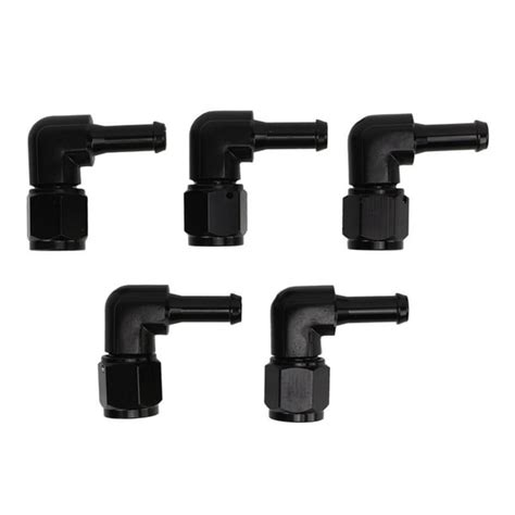 Degree Fuel Line Fitting Adapter5 Pcs 6an 90 Fuel Line Barb Fitting