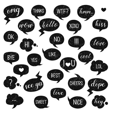 Premium Vector Speech Bubbles Set