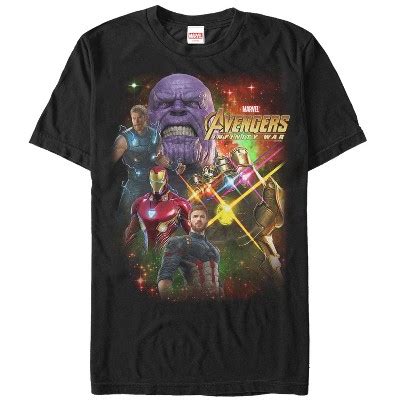 Mens Marvel Avengers Infinity War Thanos Growl T Shirt Black
