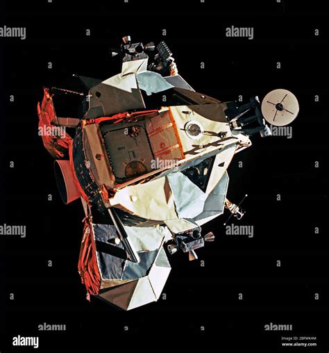 (14 Dec. 1972) --- This 70mm view of the Lunar Module (LM) "Challenger" in lunar orbit before ...