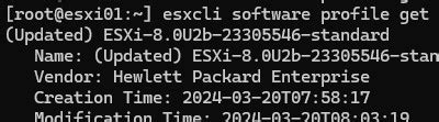 Updating VMware ESXi Host From The Command Line ESXCLI Windows OS Hub