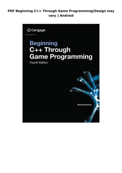 PDF Beginning C Through Game Programming Design May Vary Android