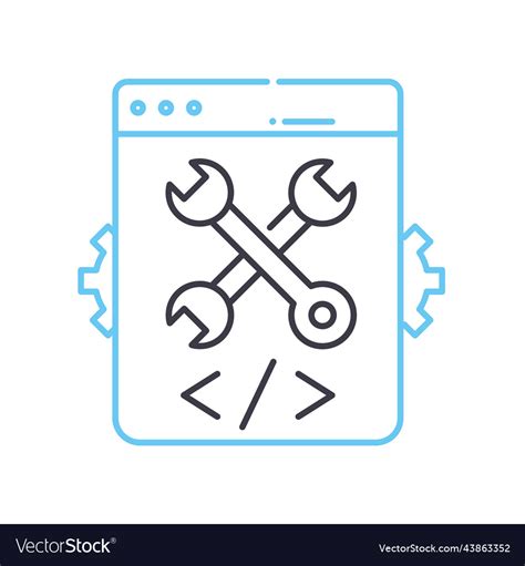 Software Line Icon Outline Symbol Royalty Free Vector Image