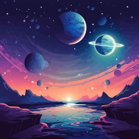 Premium Vector Simple Vector Space Themed Background