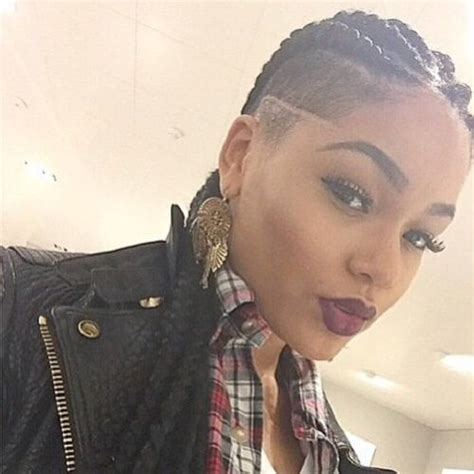 Shaved Sides And Cornrows Braids With Shaved Sides Shaved Side