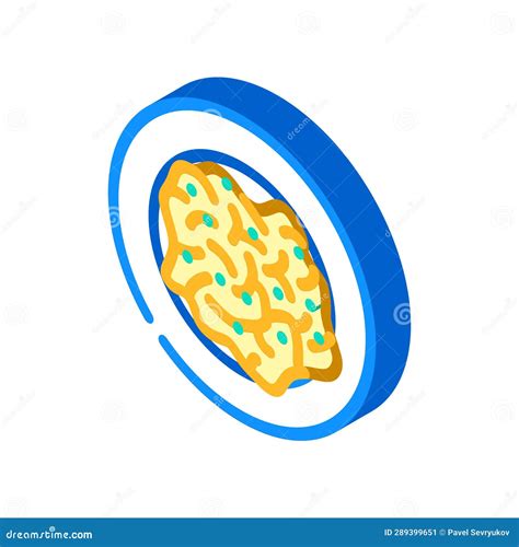 Egg Scramble Isometric Icon Vector Illustration Stock Illustration
