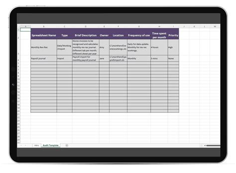 Audit Template Excel