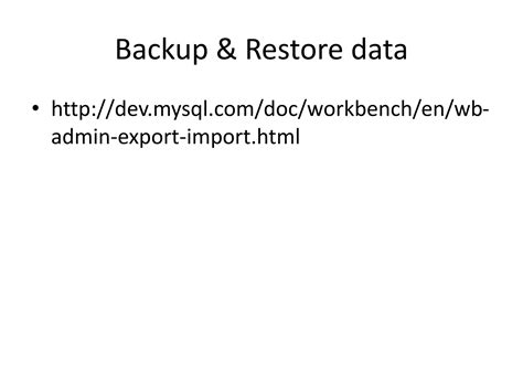 RDBMS MySQL DB Server PPT