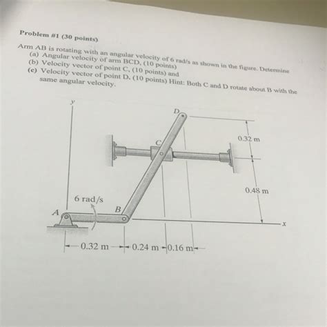 Solved Problem 1 30 Points Arm AB Is Rotating With An Chegg Com