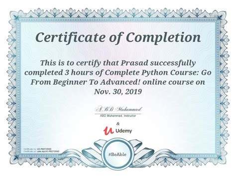 Prasad Poojary On Linkedin Completed The Python Certification Course