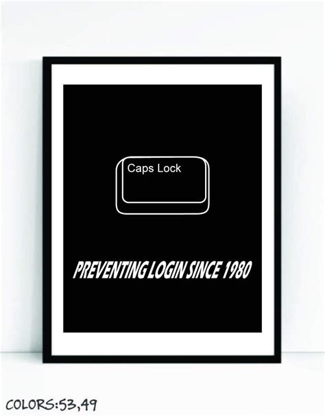 Printable Caps Lock Preventing Login Art For Geeksblack Digital
