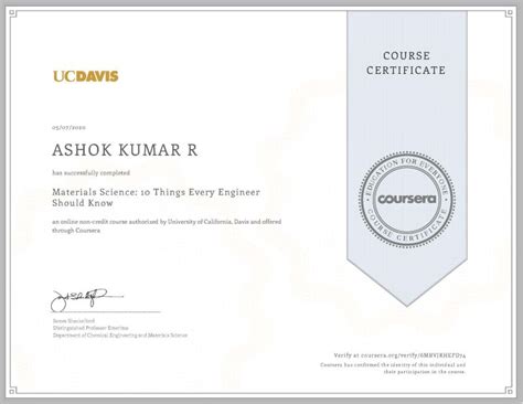 Dr Ashok Kumar R On Linkedin Coursera Science Engineering