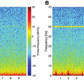 A And B Density Spectral Array As Obtained From The Fp Electrodes Of Download Scientific