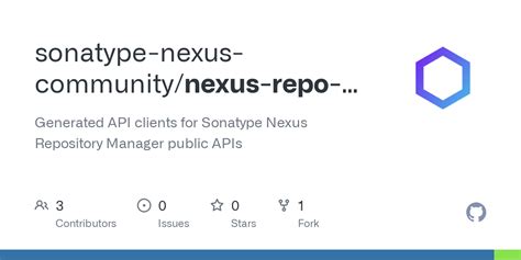 github sonatype nexus community nexus repo api client generated api