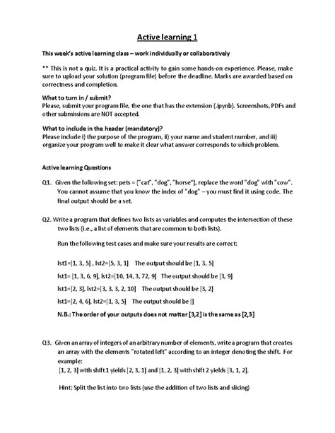 Active Learning 1 Week2 Active Learning 1 This Weeks Active Learning