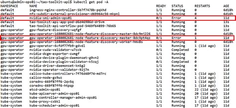 How To Fix The Pods Which Are In Error Status Linux Nvidia