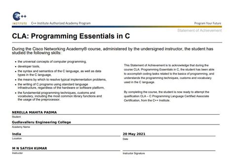 Mahita Padma Nerella On Linkedin Very Happy To Share My First Certificate On Programming