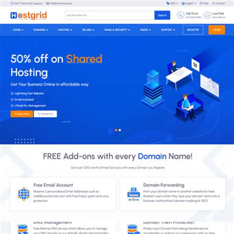 Hostgrid Whmcs Theme Elevate Your Hosting Business With Sleek Design