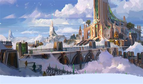 Blender建筑场景《信徒朝圣》三辅二建筑概念图绘制教程 Blender布的