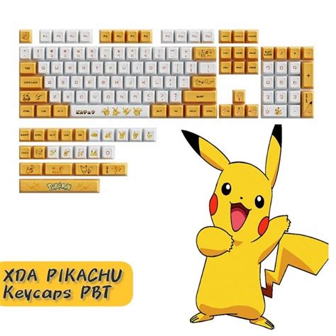Jual Pokemon Keycaps Pikachu Theme Pbt 126 Keys Xda Profile Keycap Set