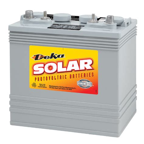 Deka Solar 8g8vgc Deka Agm Deep Cycle Battery 8v 140 Ah C 100 Hr Rate Ameresco Solar