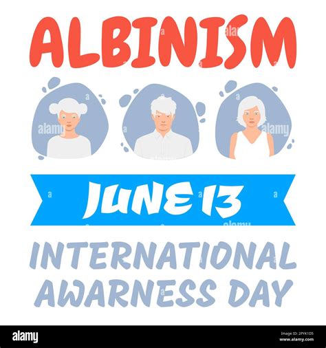 Albino People Men And Women With Albinism Digital Illustration Of