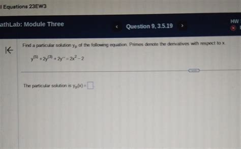 Solved Find a particular solution yp of the following | Chegg.com