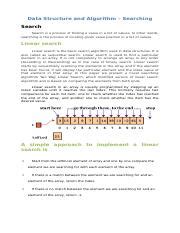 DataStructureAndAlgorithm Searching Docx Data Structure And Algorithm Searching Search