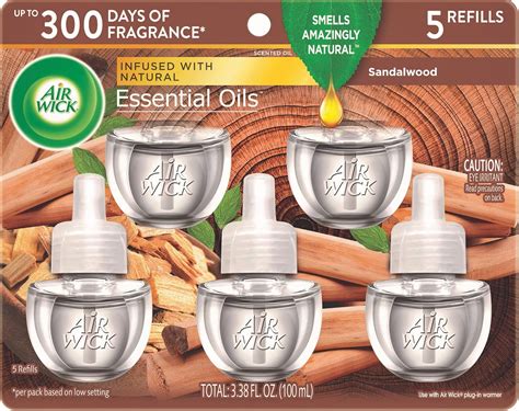 Air Wick Plug In Scented Oil Refill 5 Ct Sandalwood Air Freshener