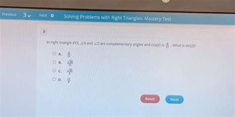 solved previous 3 next solving problems with right triangles mastery