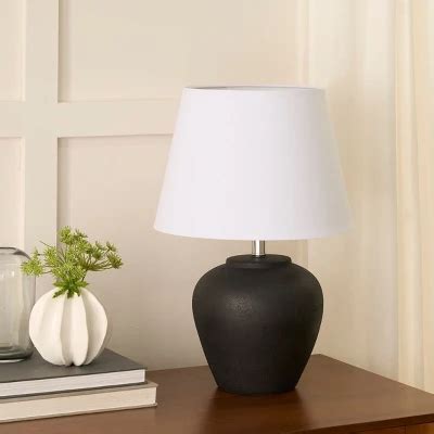 Nourison 20 Black Ceramic Pot Table Lamp Target