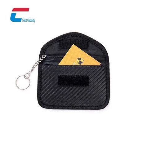 Carbon Fiber Horizontal Rfid Car Key Signal Blocking Blocker Pouch Wholesale
