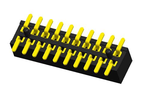 Straight 20 Pin Header Connector Female 180 Degree Type Double Row 1