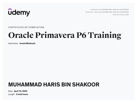 Muhammad Haris Bin Shakoor On Linkedin Udemy Course Completion Certificate