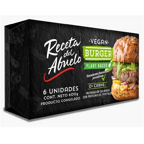 Receta Del Abuelo Pack Vegan Burger6 Un De 100 G Rappi