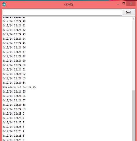 How To Set Alarm Of Rtc Clock By Sending Serial Command To Arduino