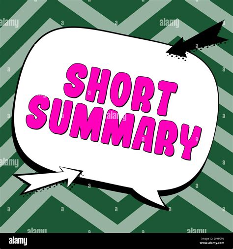 Text Sign Showing Short Summary Business Showcase Brief Statement Of Main Points Clear Stock