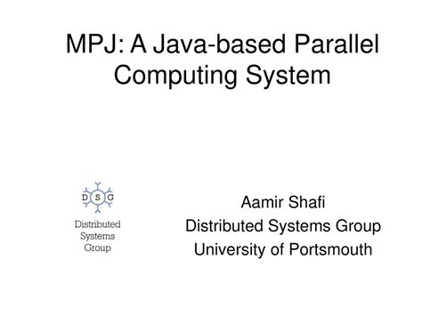 Mpj A Java Based Parallel Computing System Ppt Download