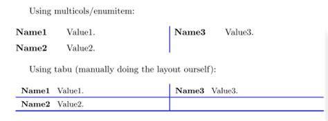 Horizontal Alignment Multiple Pairs Of Columns TeX LaTeX Stack Exchange