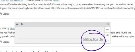 Remove Editing Tips From Handwriting Panel Windows 10 Forums