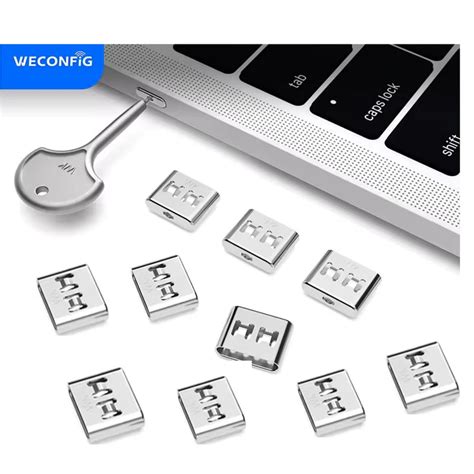 Usb C Type C Port Blocker Pack Of 10pcs 1pc Key Silver Alltronic