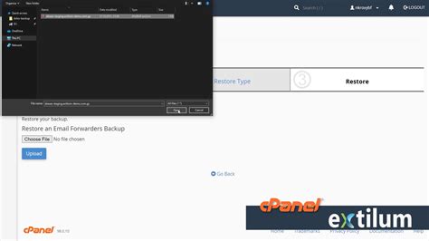 Restore Backup Using Backup Wizard Cpanel Extilum Knowledgebase