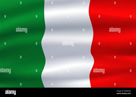 Italy Flag Vector Wavy Fabric Vector Italian Republic Country Official