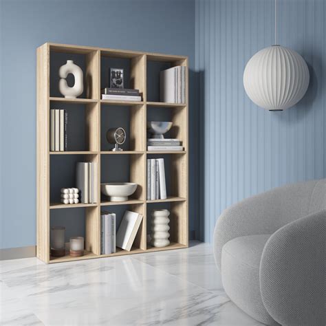 ᐉ Полиця для книг на 12 комірок Дуб Сонома M 8 • Краща ціна в Києві Україні • Купити в Епіцентр