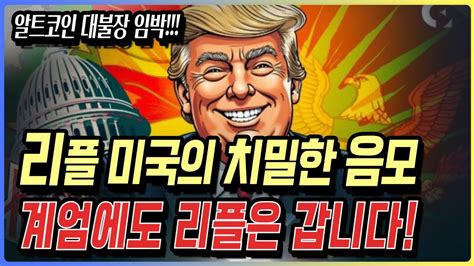 리플 미국의 치밀한 음모 알트코인 대불장 임박 비트코인 솔라나 Youtube