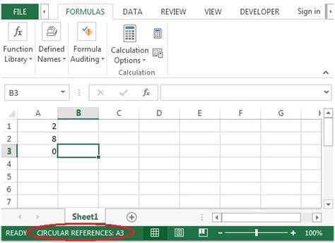 Circular Reference In Microsoft Excel