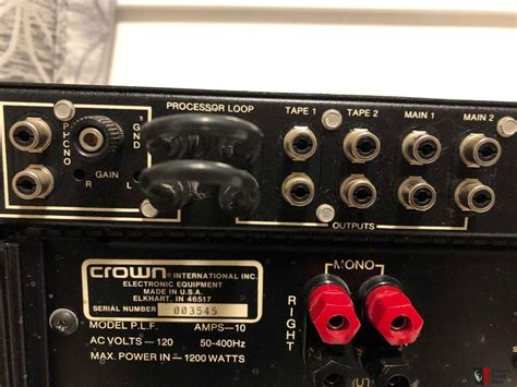 Amcron Crown Power Line Four And Straight Line Two Power Amplifier